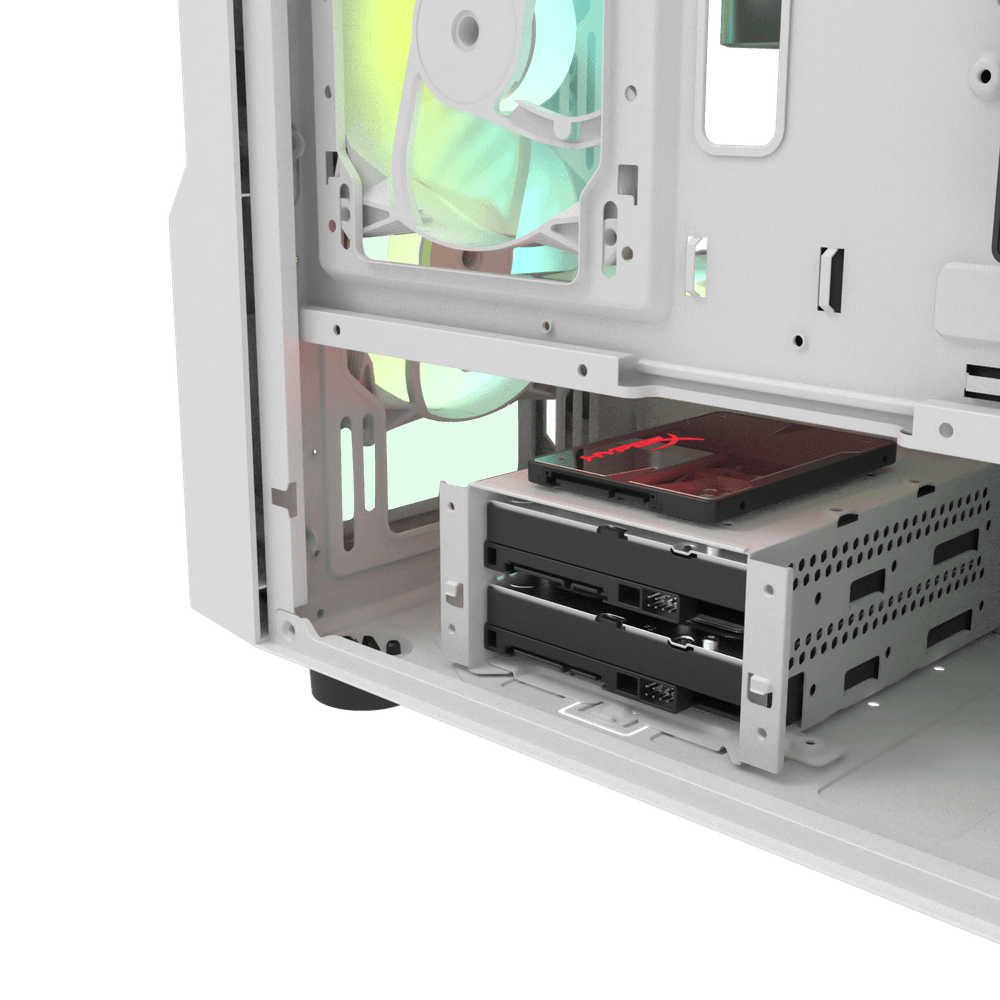 DK431 Glass E-ATX PC Case_WHITE